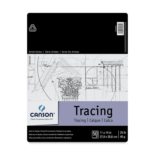 canson foundation series tracing paper pad 11"x14"-50 sheets - Walmart.com