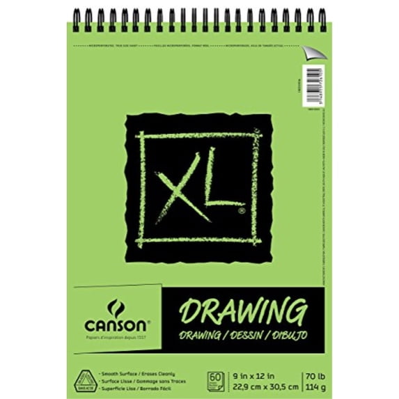 canson xl series drawing paper pad, micro perforated, smooth surface ...