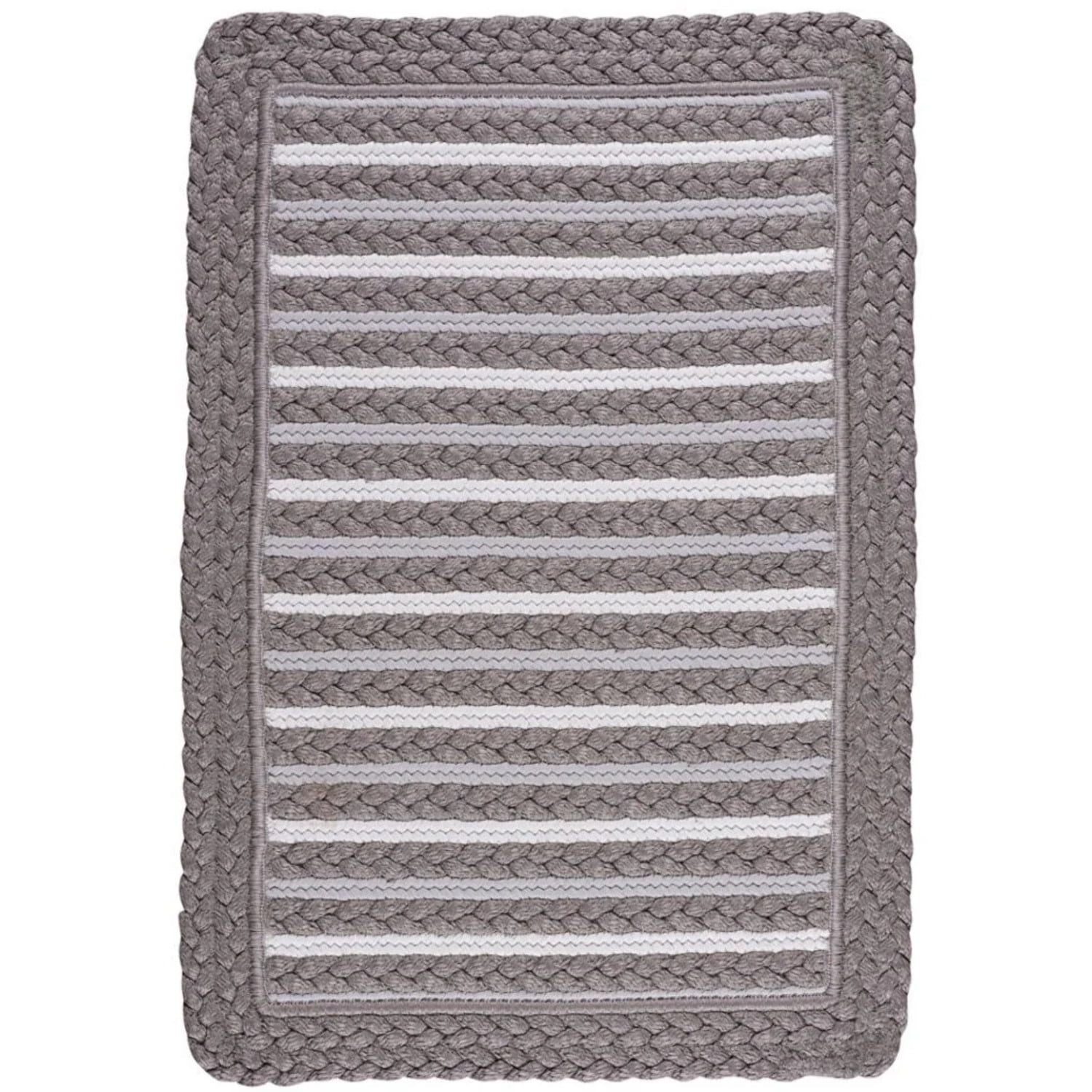 capel Rugs Boathouse Bordered Reversible Handmade Braided Rugs Charcoal ...