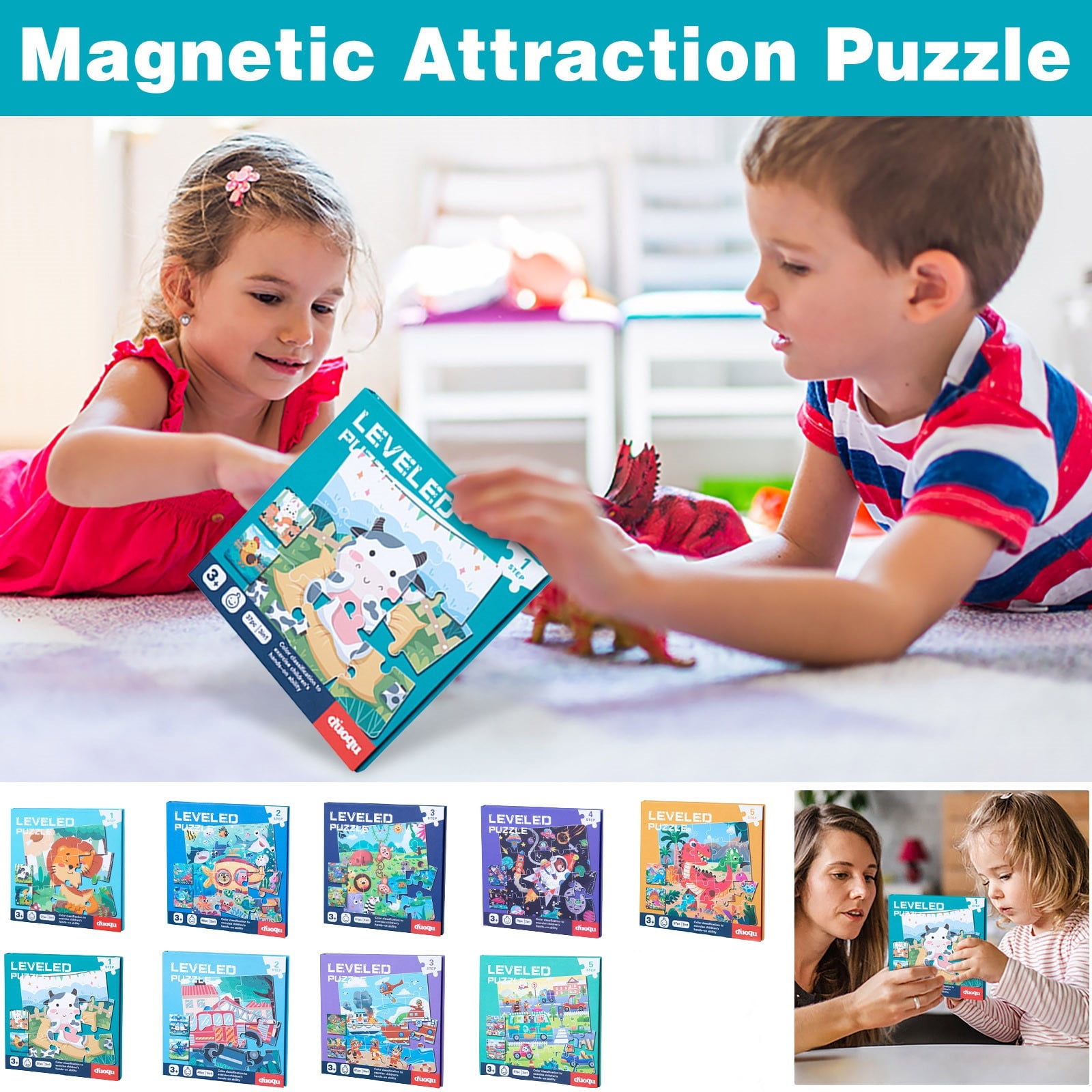 capino 1Pcs 3-in-1 Magnetic Folding Advanced Book, Fine Motor Skills ...