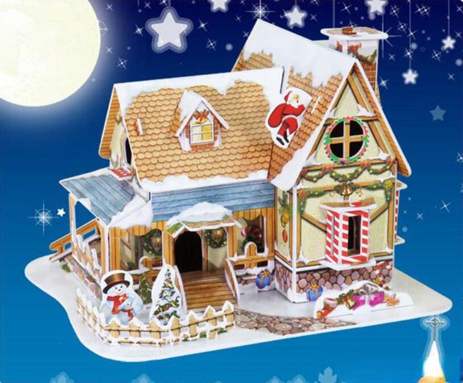 capino 3D Puzzles for Kids, 3D Cartoon Paper Puzzles Hut Building Model ...