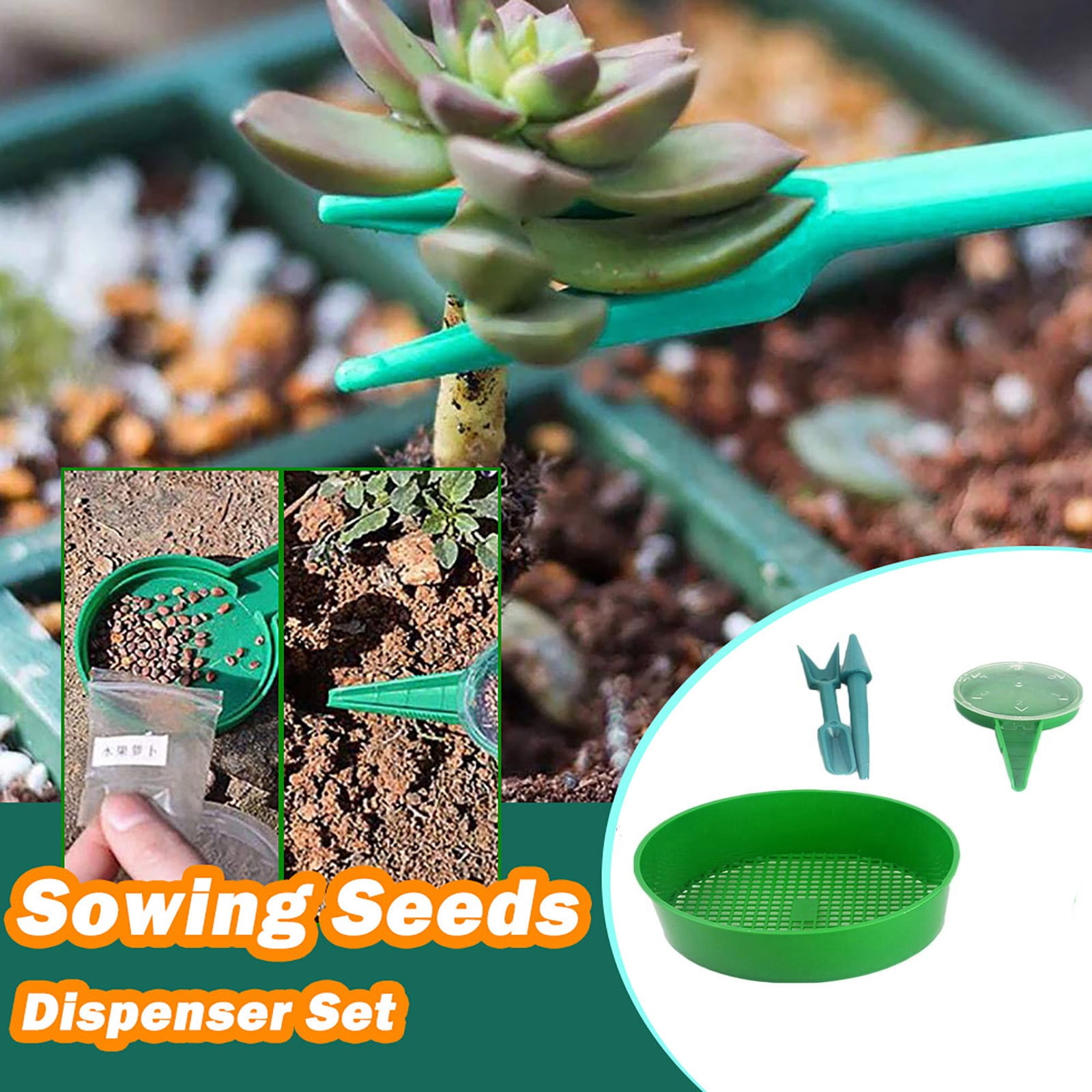 Donemore 4 Pack Garden Hand Planter Seeder Tool, Plant Sow Traditional ...