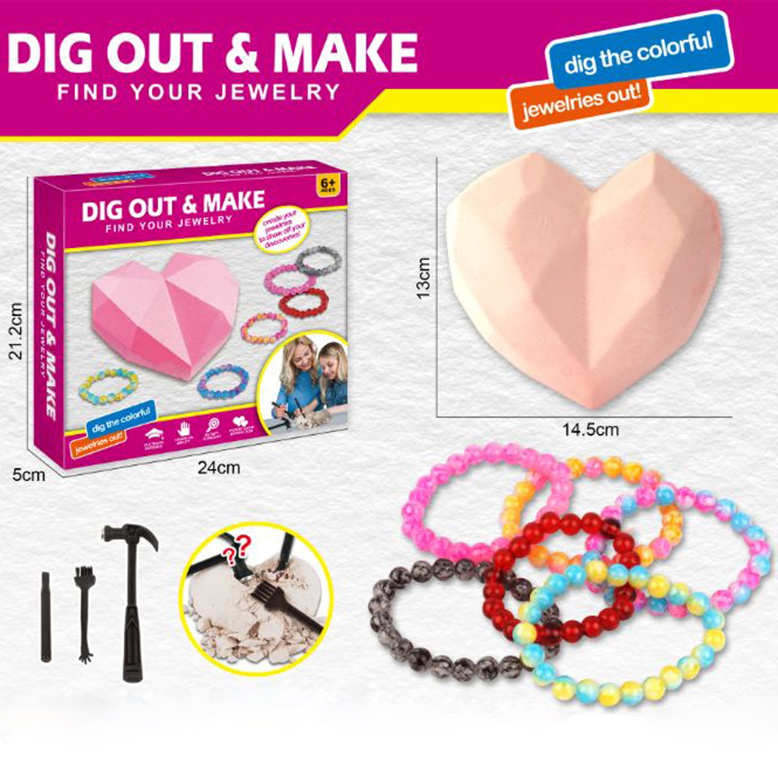 capino Archaeological Excavation Toys – Science Kit for Kids, Gem Digging Kit, Gift for Girls ...