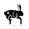 Donemore Black Rabbit Statue Art Decor Garden, Cute Bunny Silhouette ...