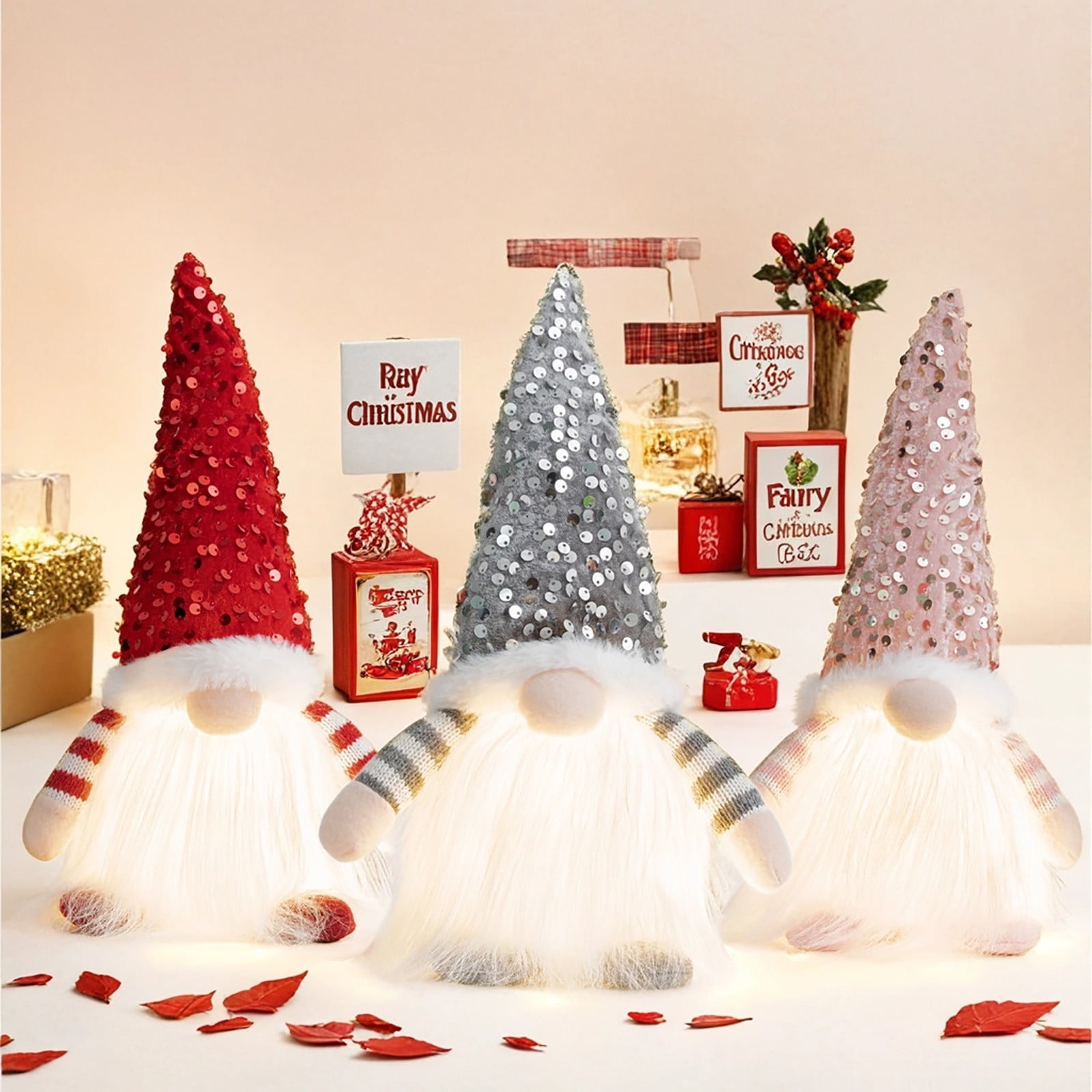 Donemore Christmas Gnomes Plush Decorations, Rudolph Faceless Doll for ...