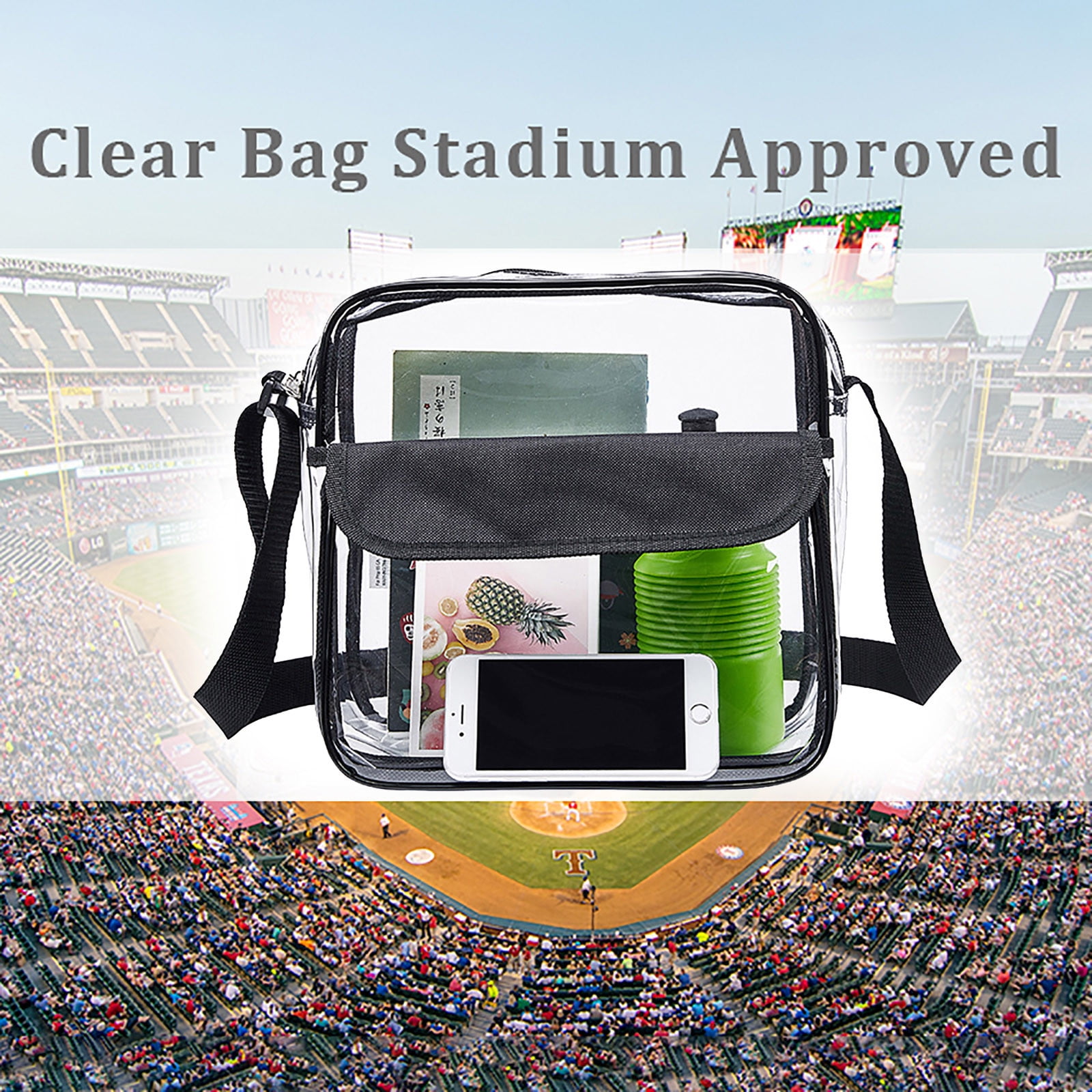 Donemore Clear Crossbody Purse Bag, Stadium Approved Clear Tote Bag for ...