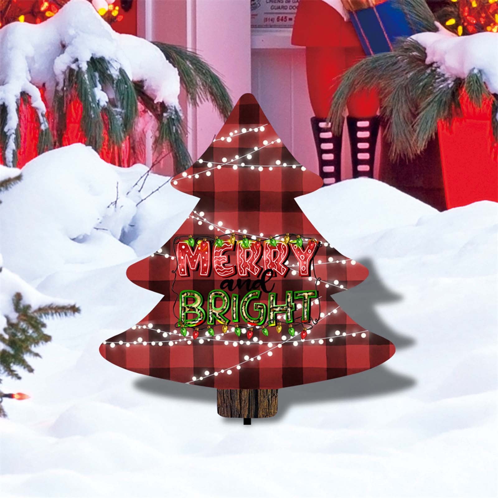 Donemore Colorful Christmas Tree Garden Stake Lights Waterproof ...