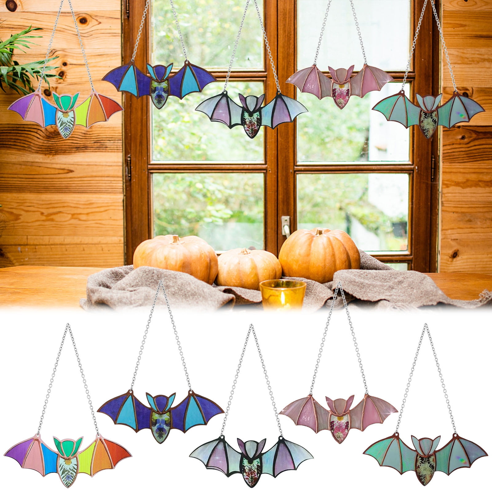 Donemore Halloween Decorations Props Window Sun Hanging Acrylic Wall ...