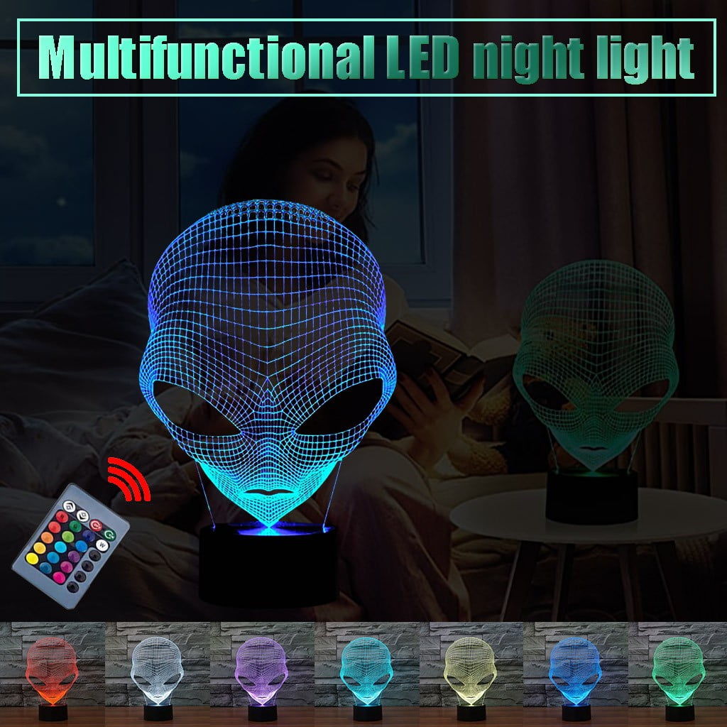 Donemore LED Platform Alien Night Light Alien Illusion Lamp, LED ...