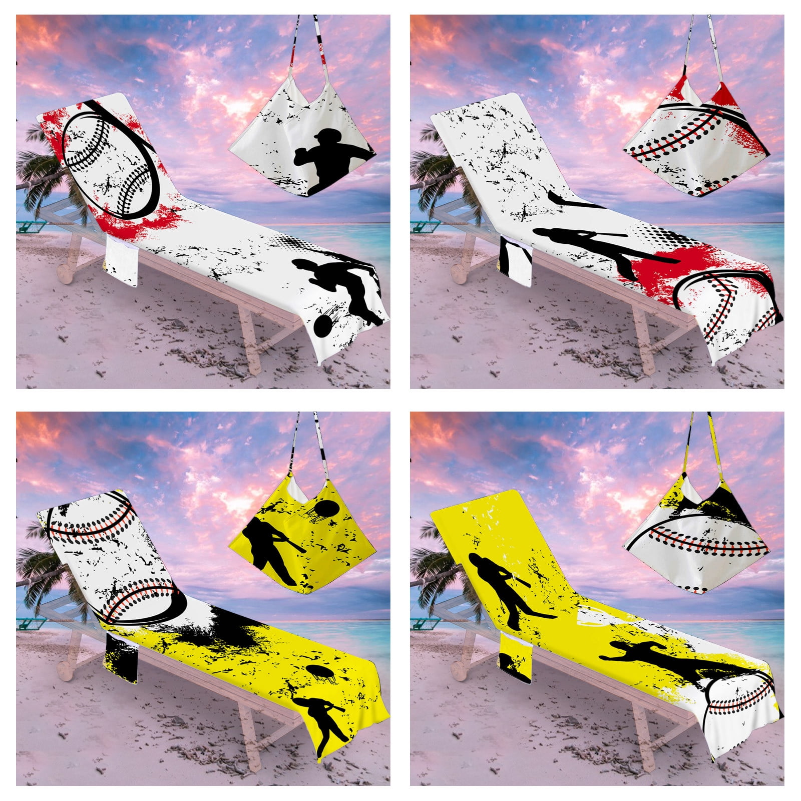 capino Microfiber Chaise Lounge Chair Towel Cover, Beach Chair Cover ...