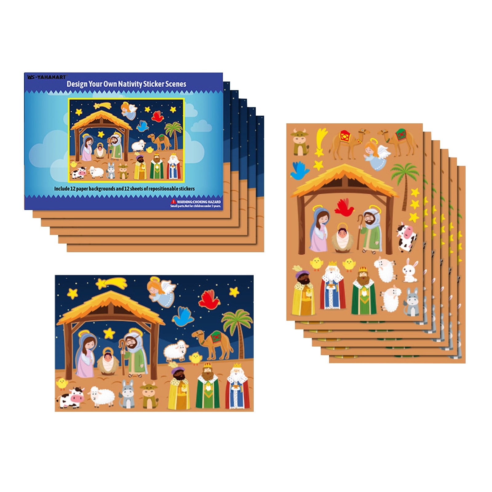 Donemore Nativity Stickers, Make a Nativity Scene Sticker, DIY Scene ...