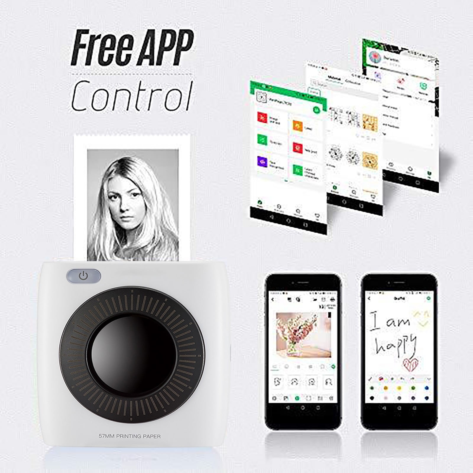 capino Portable Thermal Printer, Bluetooth Mini Pocket Printer, 57mm ...