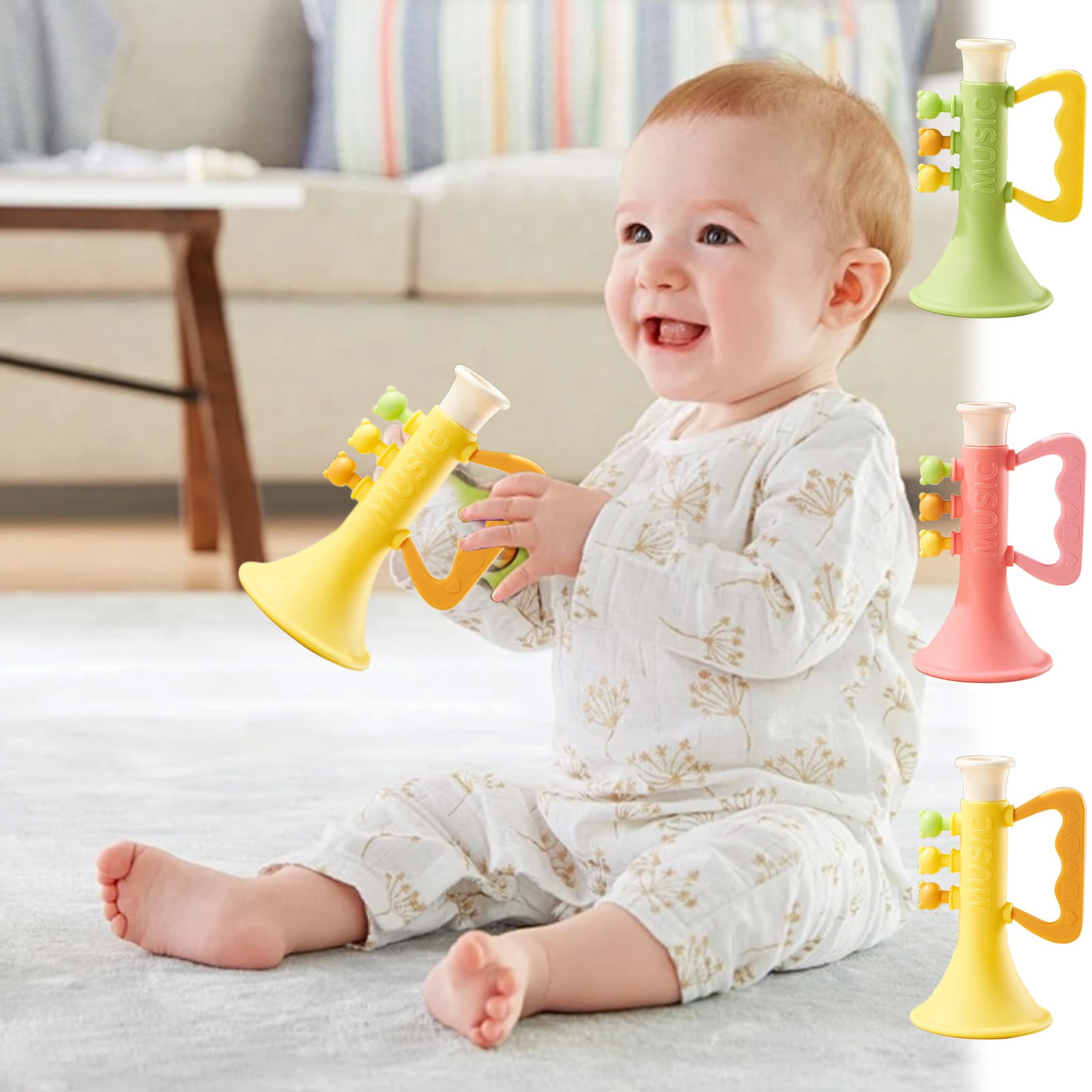 capino Trumpet Toy, Plastic Trumpet for Kids, Children's Soft Material ...