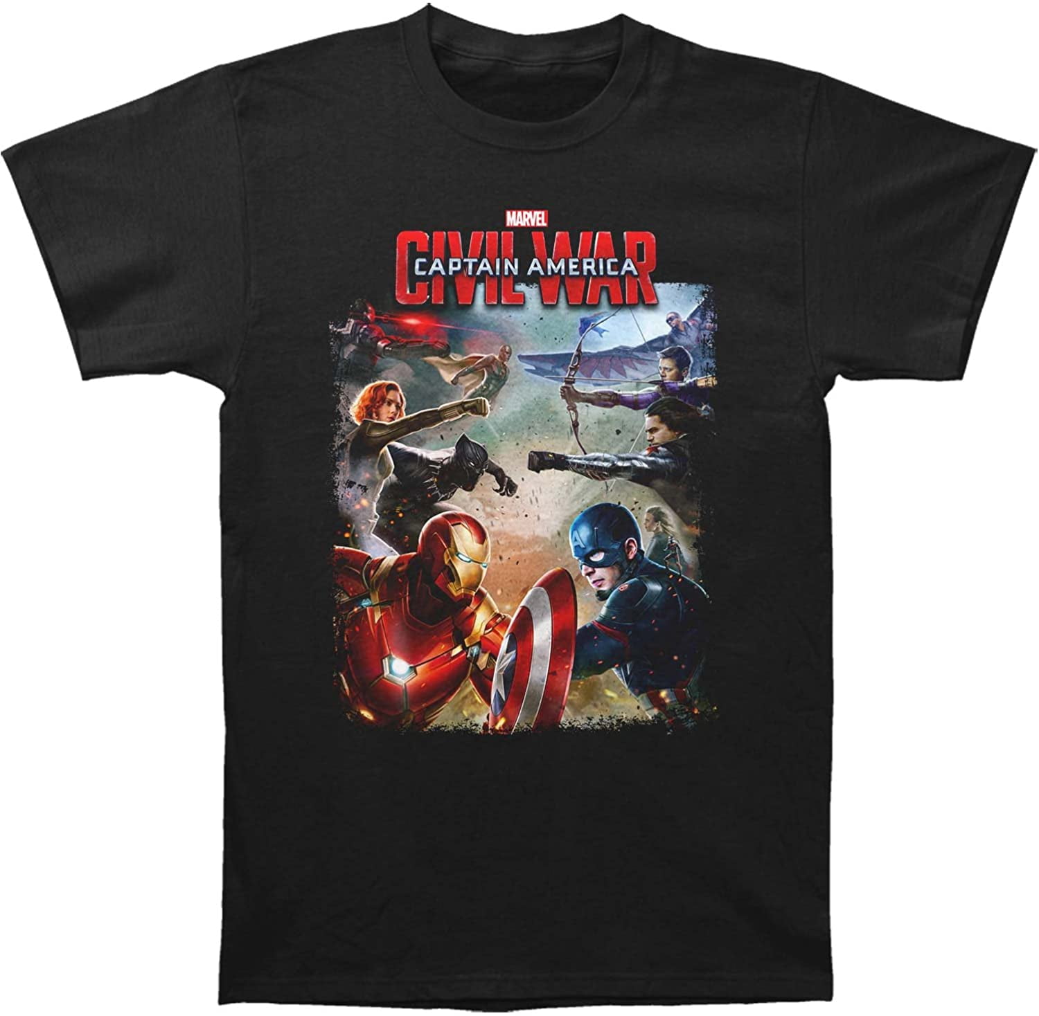 Captain America Civil War Battle Adult Fitted Jersey T Shirt Tee