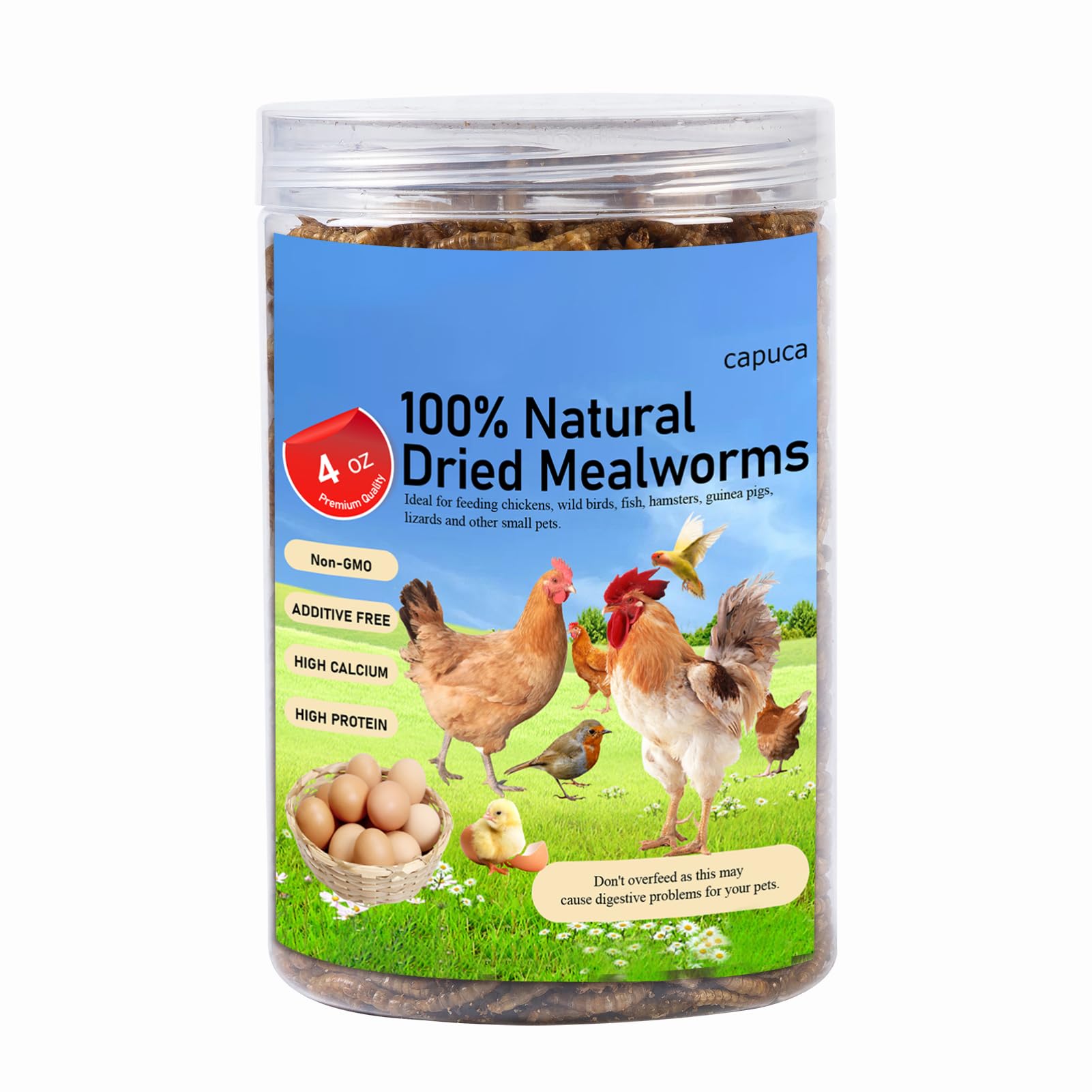 capuca Dried Mealworms Non-GMO Organic HYZ01 - Chicken Feed High ...