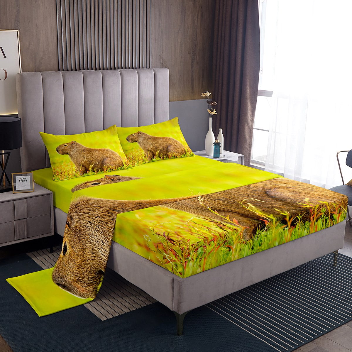 capybara bed sheets set gifts for capybara lovers, kawaii capybara ...