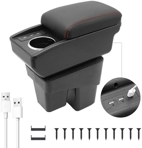 car armrest storage box for honda fit jazz 2014-2019 double layer car ...