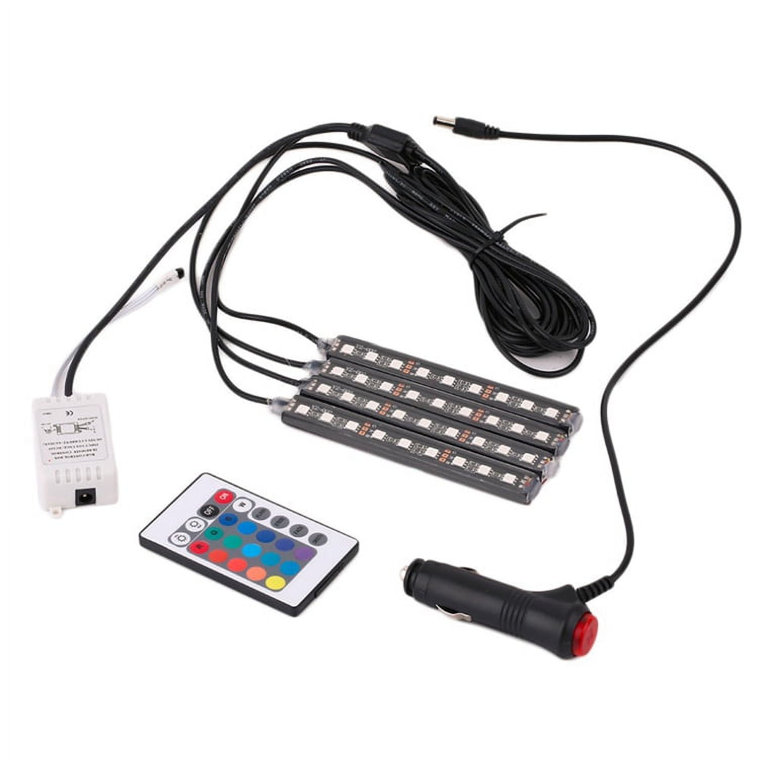 car led Lights Interior neon Under Dash Lights kit Wireless 36 LEDs RGB ...