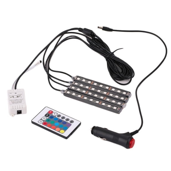 car led Lights Interior neon Under Dash Lights kit Wireless 36 LEDs RGB ...