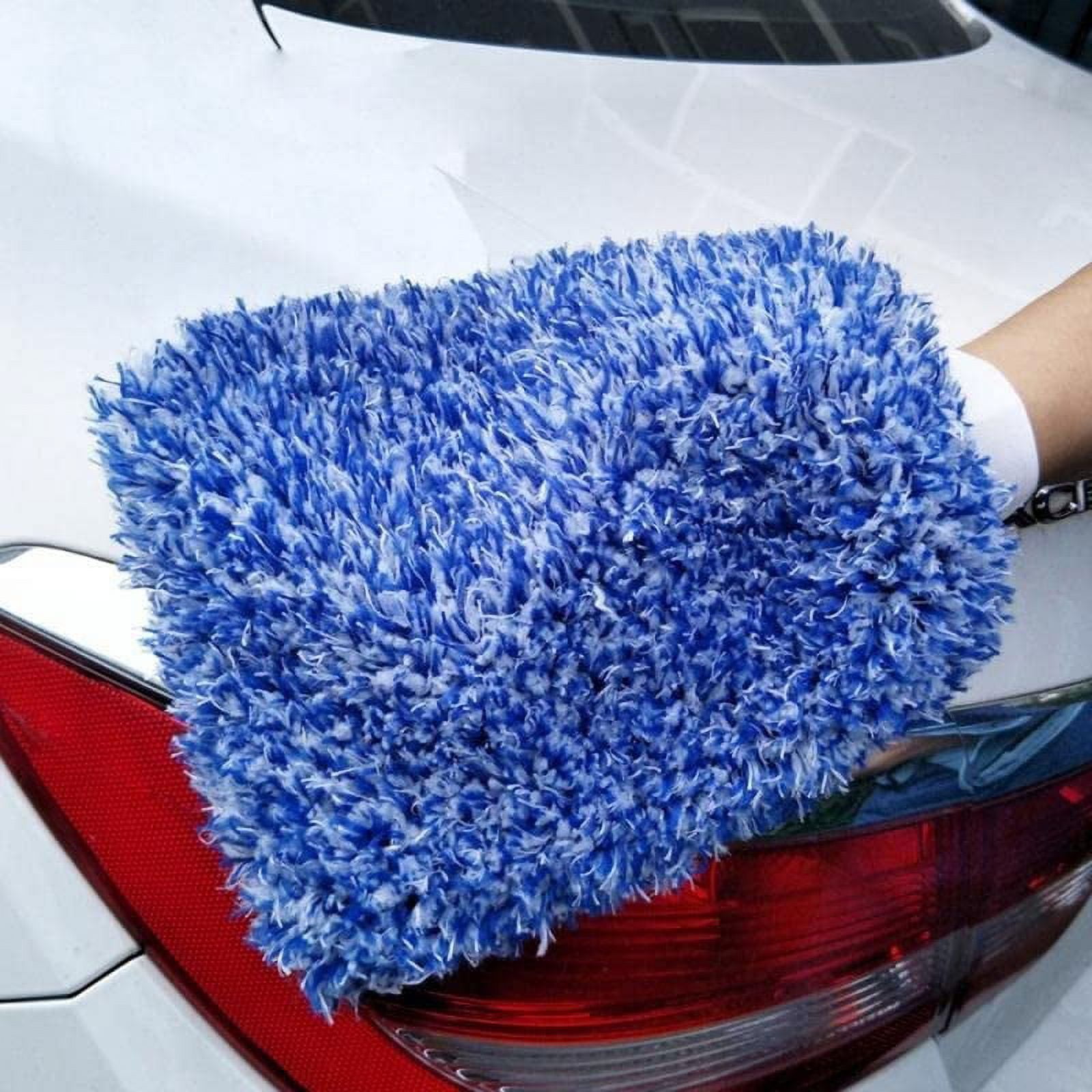 car wash Gloves Soft Car Care Wash Mitt Microfiber Plush Cleaning Glove ...