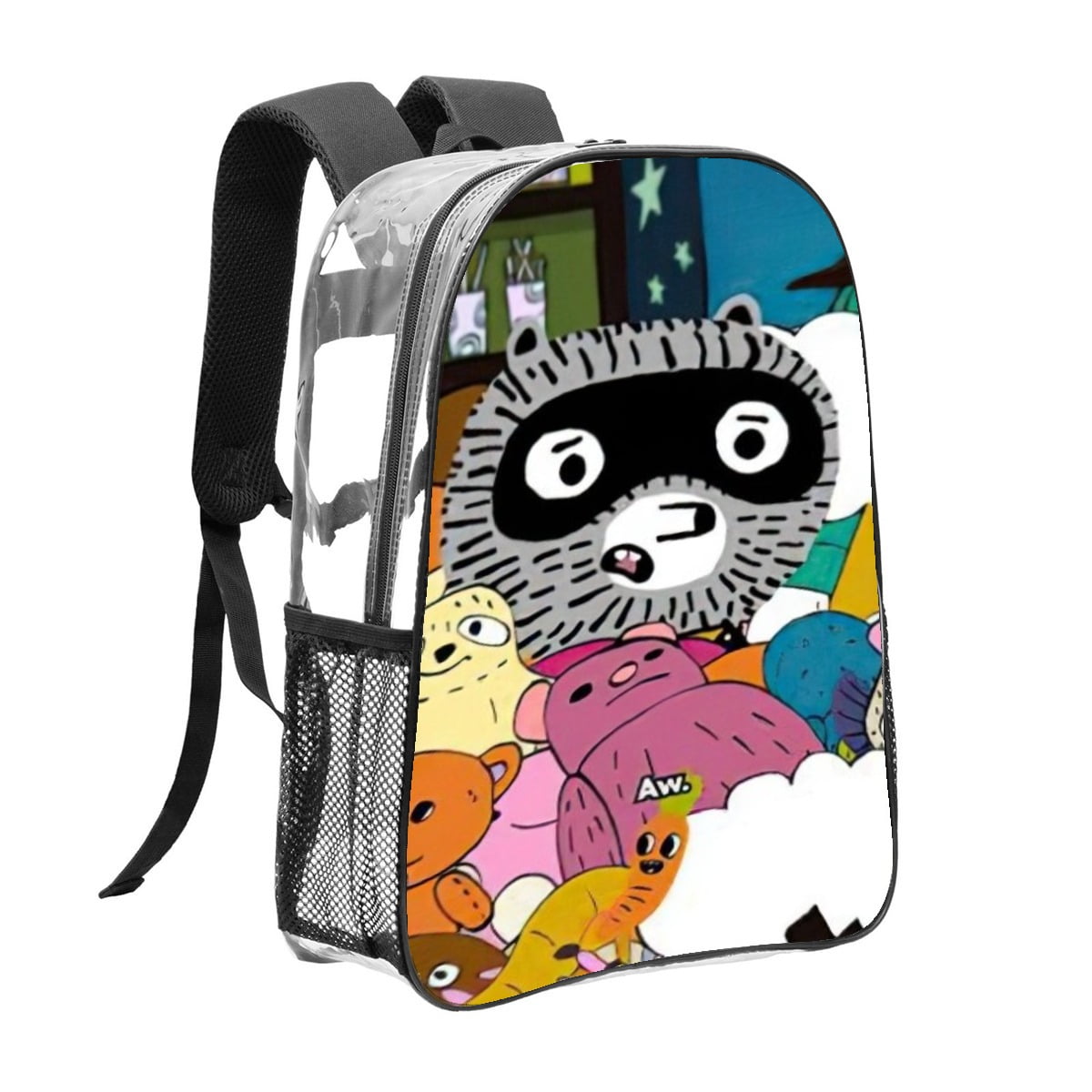 carl the collector Pattern Transparent Backpack Lightweight And ...