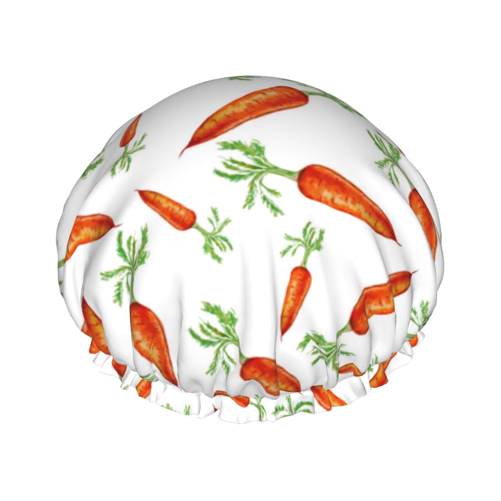 carrots Shower Cap, Reusable Bath Hair Hat for all Hair Lengths Hair ...