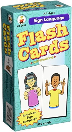 carson-dellosa publishing sign language flash cards (cd-3927) - Walmart.com