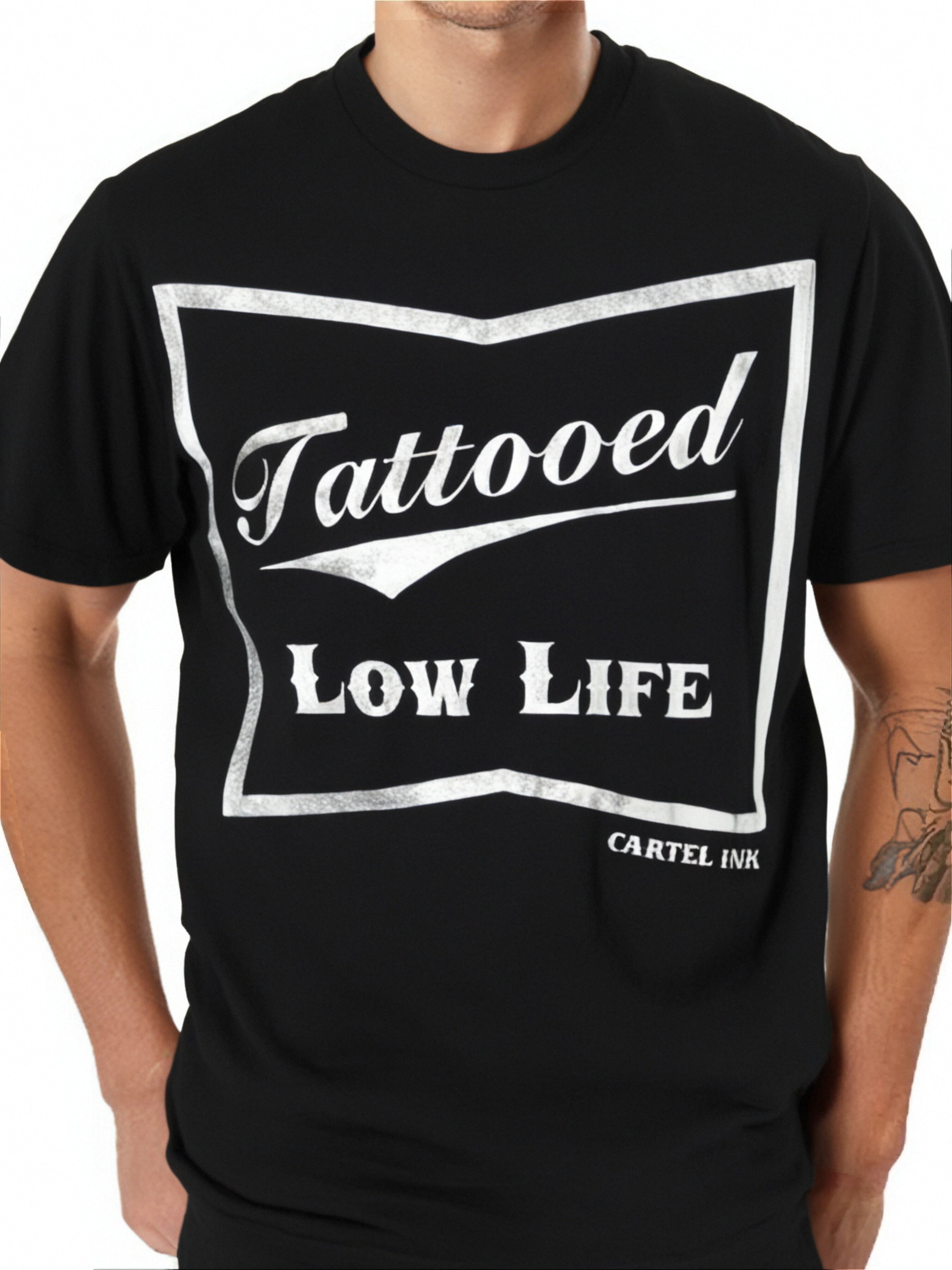 cartel ink Tattooed Low Life Men's T-Shirt Tee For Adult, Men, Women ...