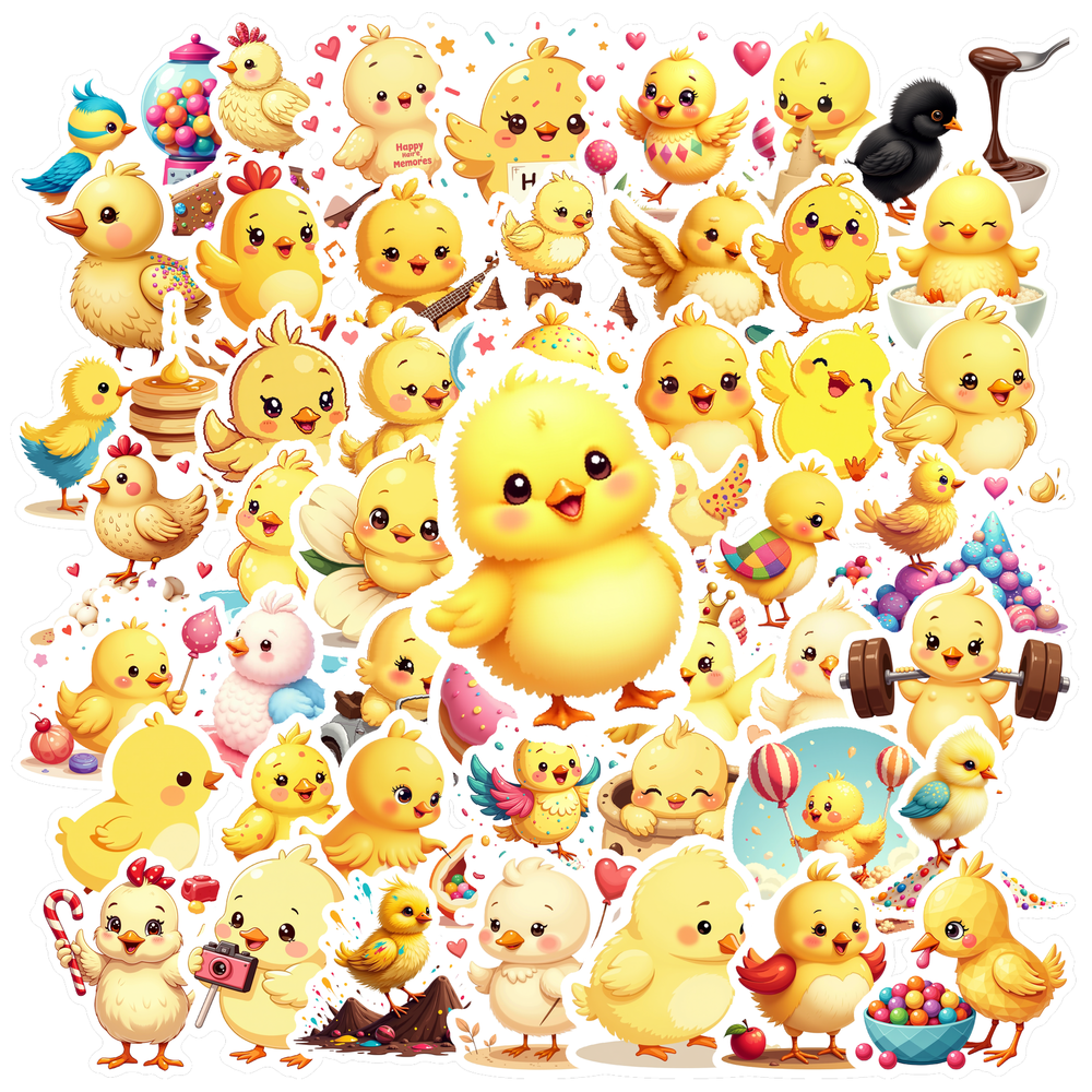 cartoon Chick Stickers Stickers, Waterproof Chick Stickers Sticker for ...