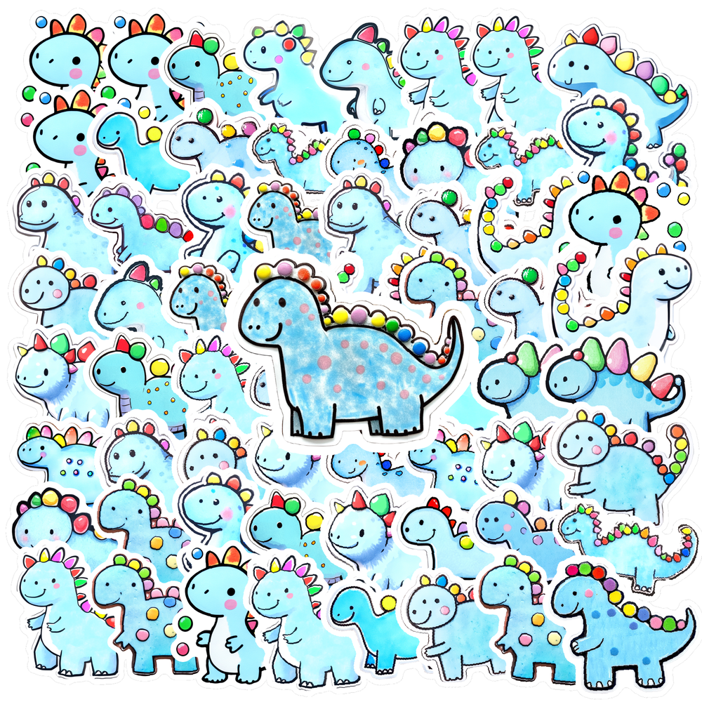 cartoon Dinosaur Theme Stickers, Waterproof Dinosaur Theme Sticker for ...