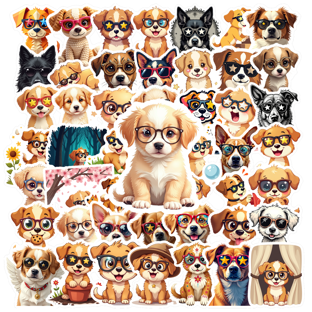 cartoon Dog theme Stickers, Waterproof Dog theme Sticker for Water ...