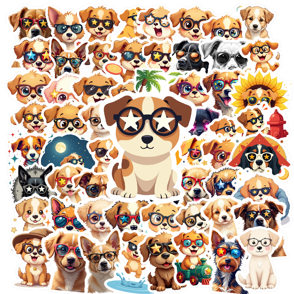 cartoon Dog theme Stickers, Waterproof Dog theme Sticker for Water ...