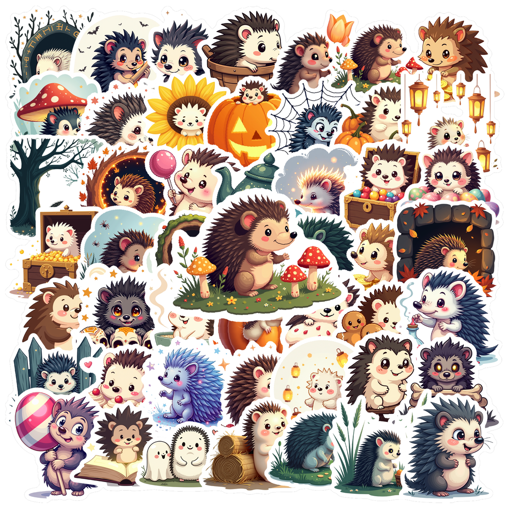 cartoon Hedgehog Theme Stickers, Waterproof Hedgehog Theme Sticker for ...