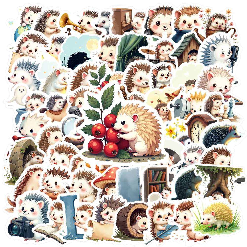 cartoon Hedgehog Theme Stickers, Waterproof Hedgehog Theme Sticker for ...