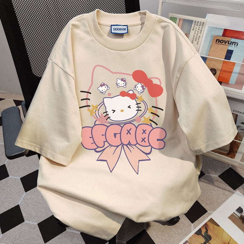 cartoon Hello Kitty T-shirt short-sleeved T-shirt Sanrio top women's ...
