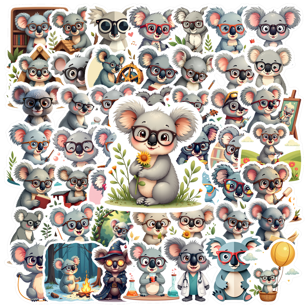 cartoon Koala Stickers Stickers, Waterproof Koala Stickers Sticker for ...