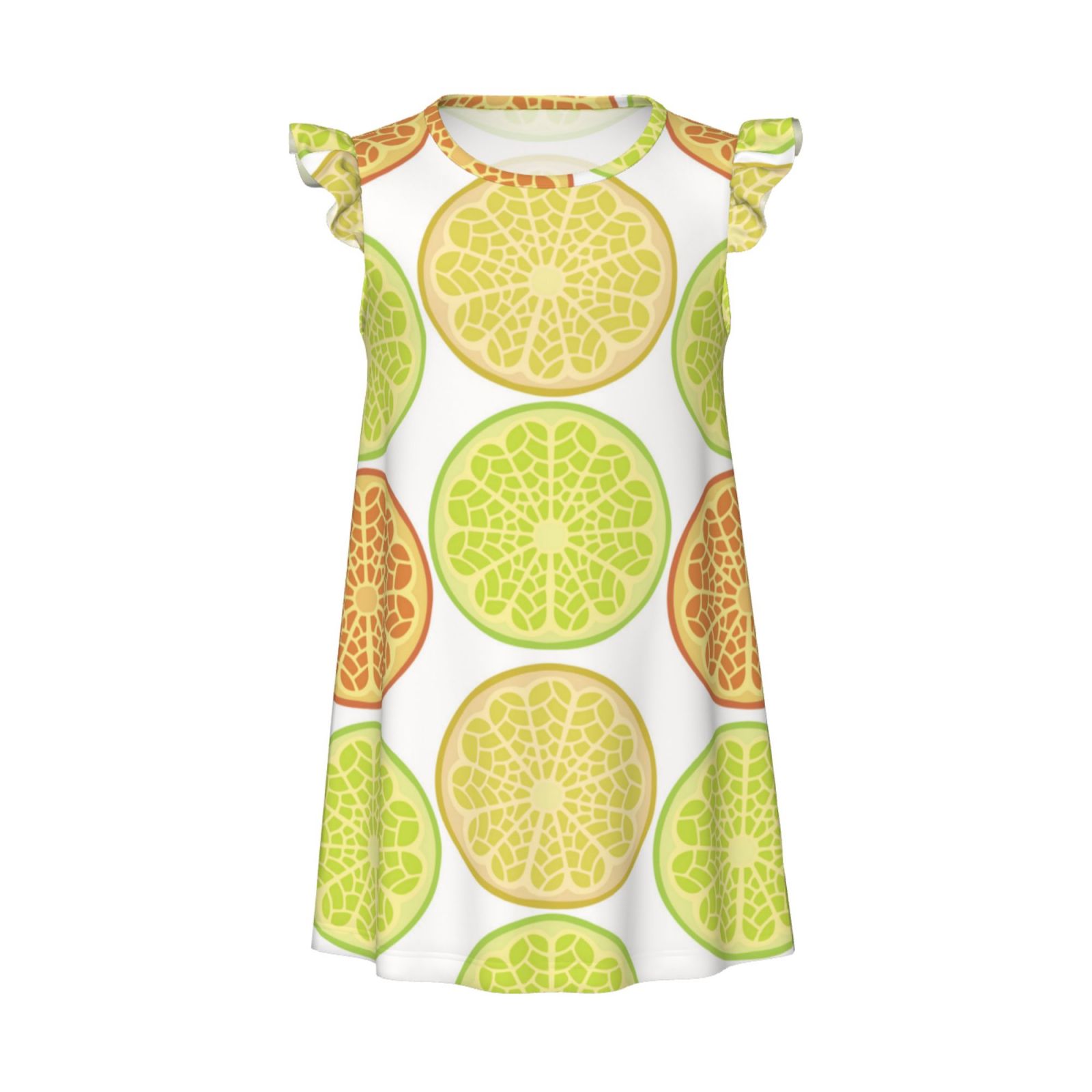 cartoon Lemon Girls Nightgowns, Short Sleeves Dress Girls Sleepwear ...