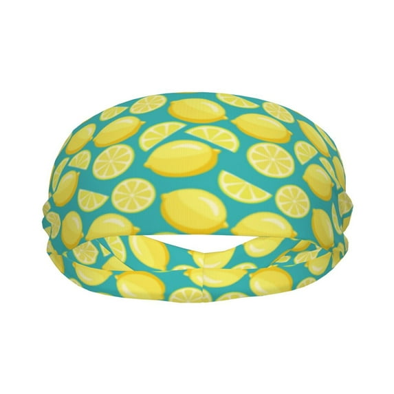 cartoon Lemon blue Sports Headbands for Men/Women Workout Headband ...