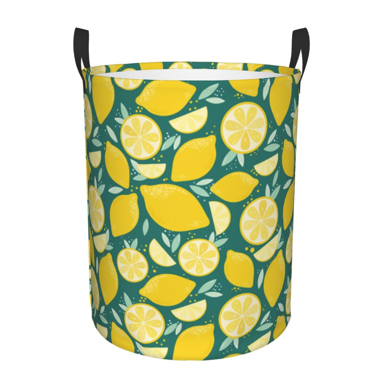 cartoon Lemon leaves print Laundry Basket, Laundry Hamper Waterproof ...