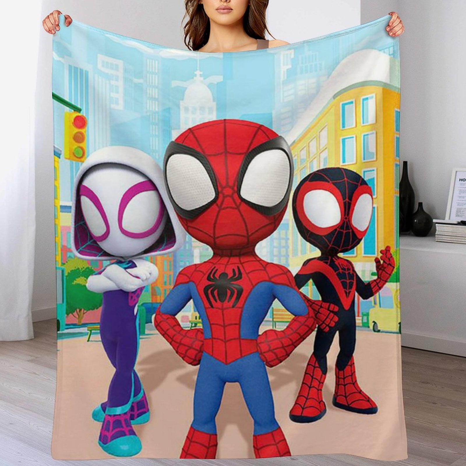 cartoon Spiderman Spidey And His Amazing Friends Soft Anti-Pill Flannel ...