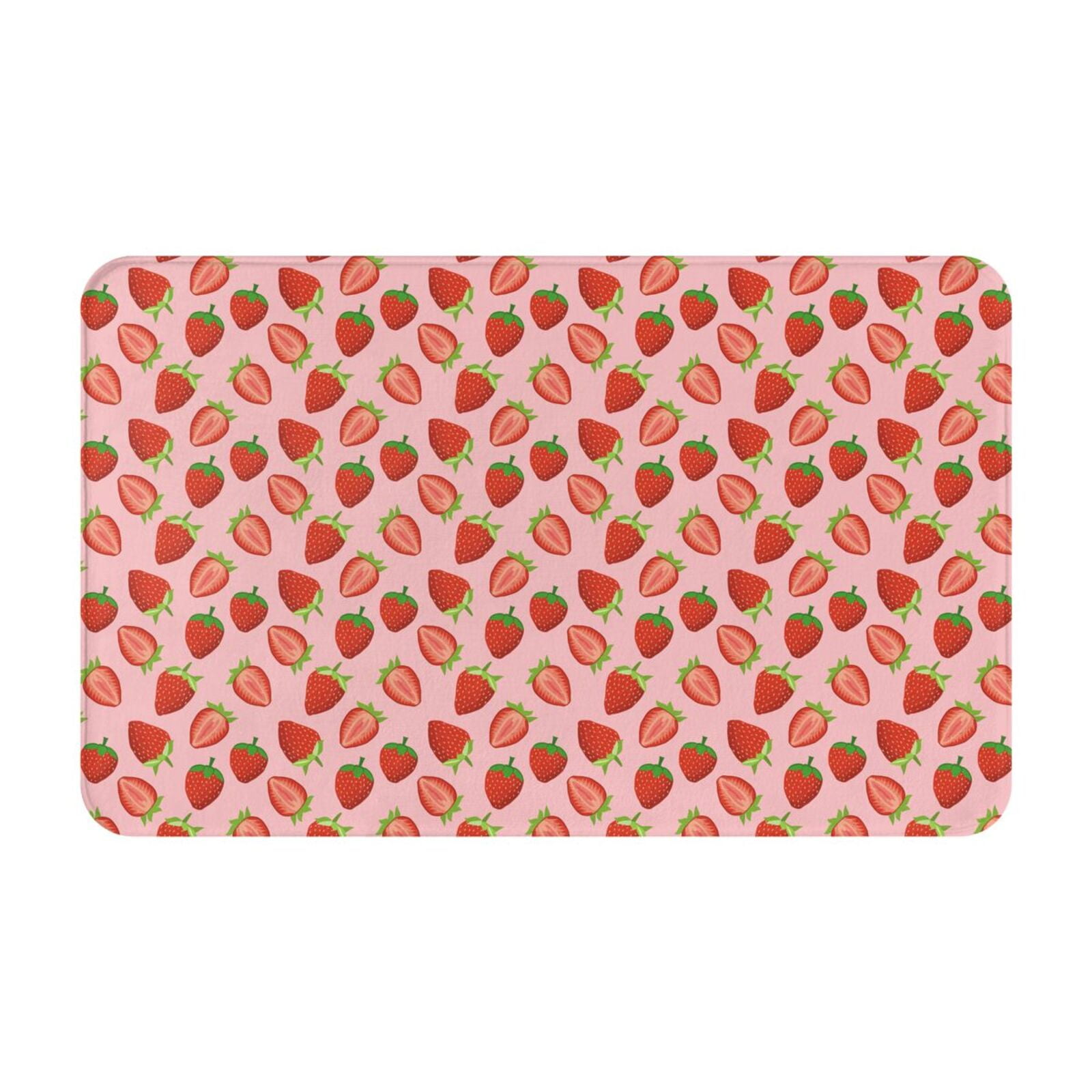 cartoon Strawberry Dainty Door Mat for Indoor, Welcome Door Mats Front ...