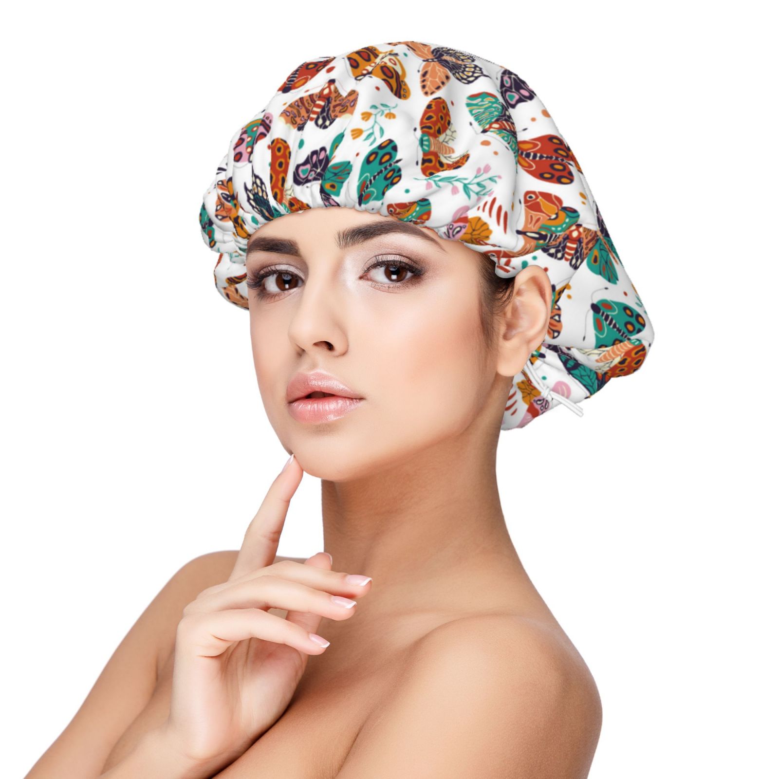 cartoon butterfly Silk Bonnet for Sleeping Women/Men, Adjustable ...