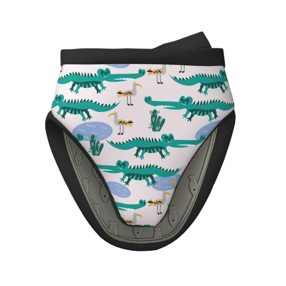 cartoon crocodile Oven Mitts Heat Resistant, Soft Lining Silicone Mini ...