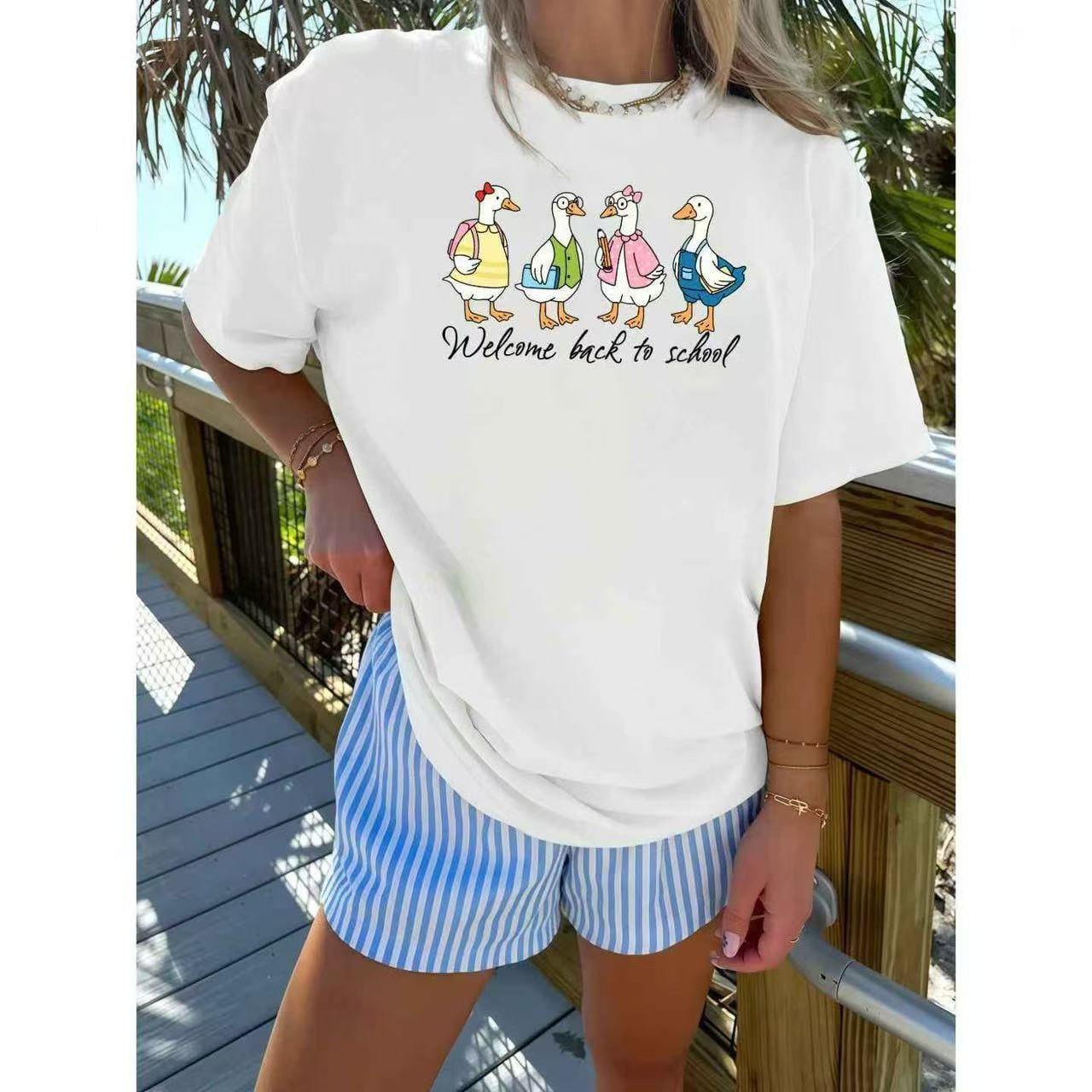 cartoon ducks and “Welcome back to school” message, great for back - to ...