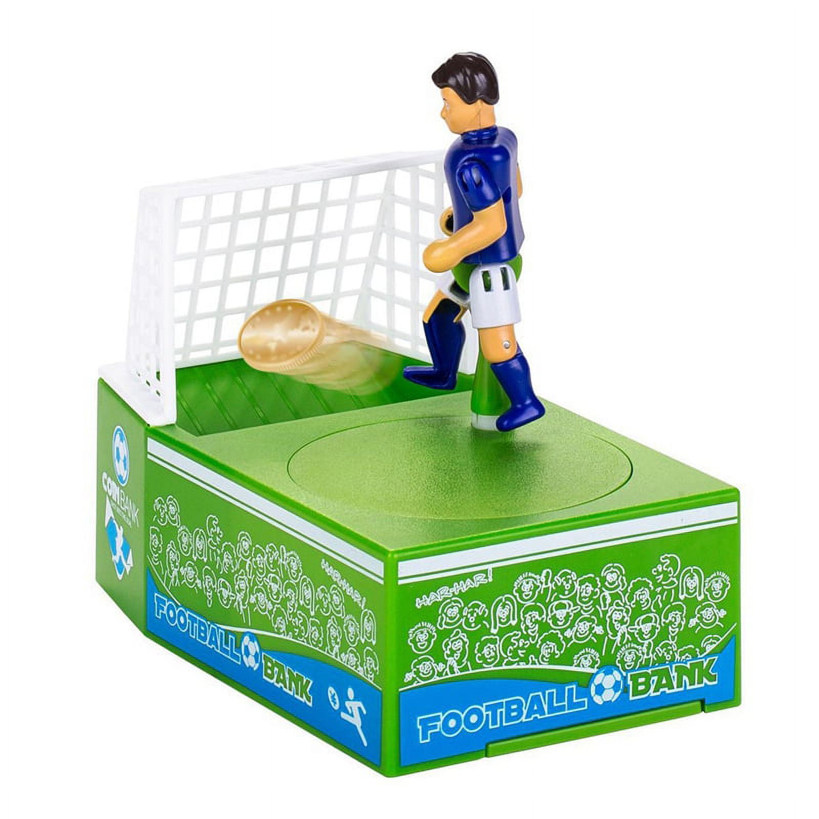cartoon football savings pot electric piggy bank Soccer Player Goal ...