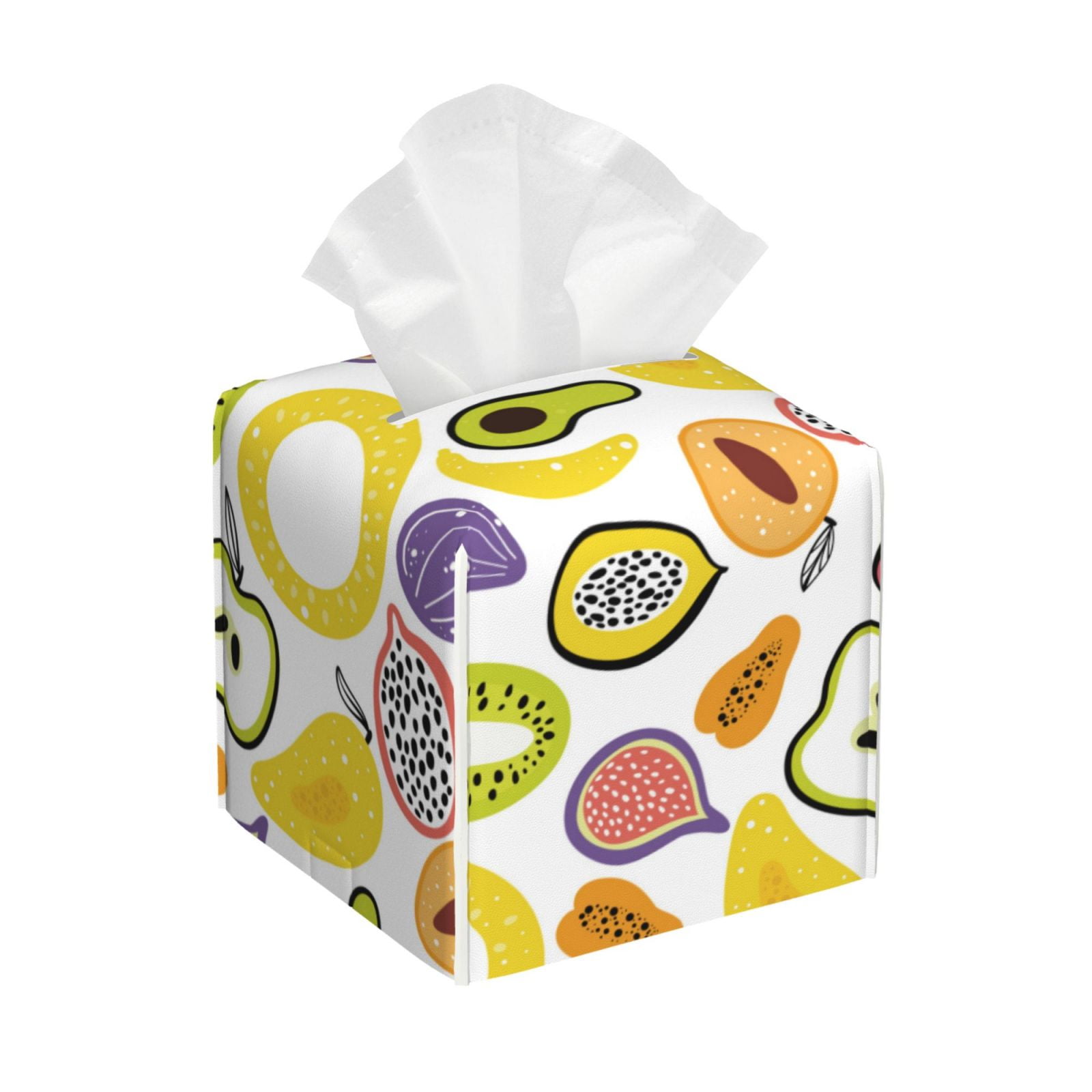 cartoon fruit colorful Tissue Box Cover, Tissue Box Holder, Square ...