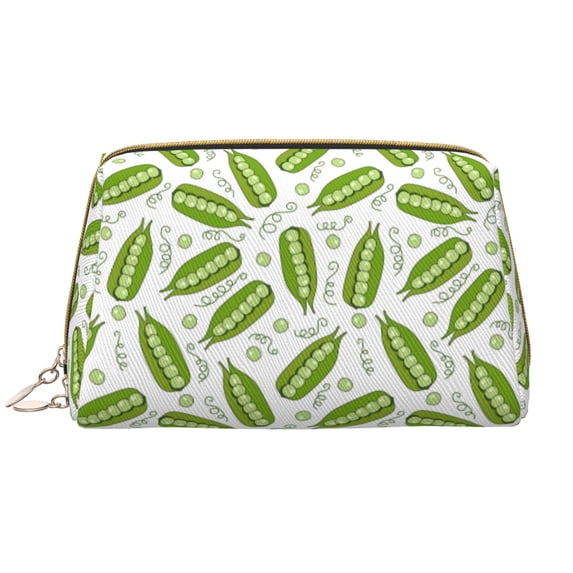 cartoon green Peas Makeup Bag, Large Capacity Cosmetic Bag Portable ...