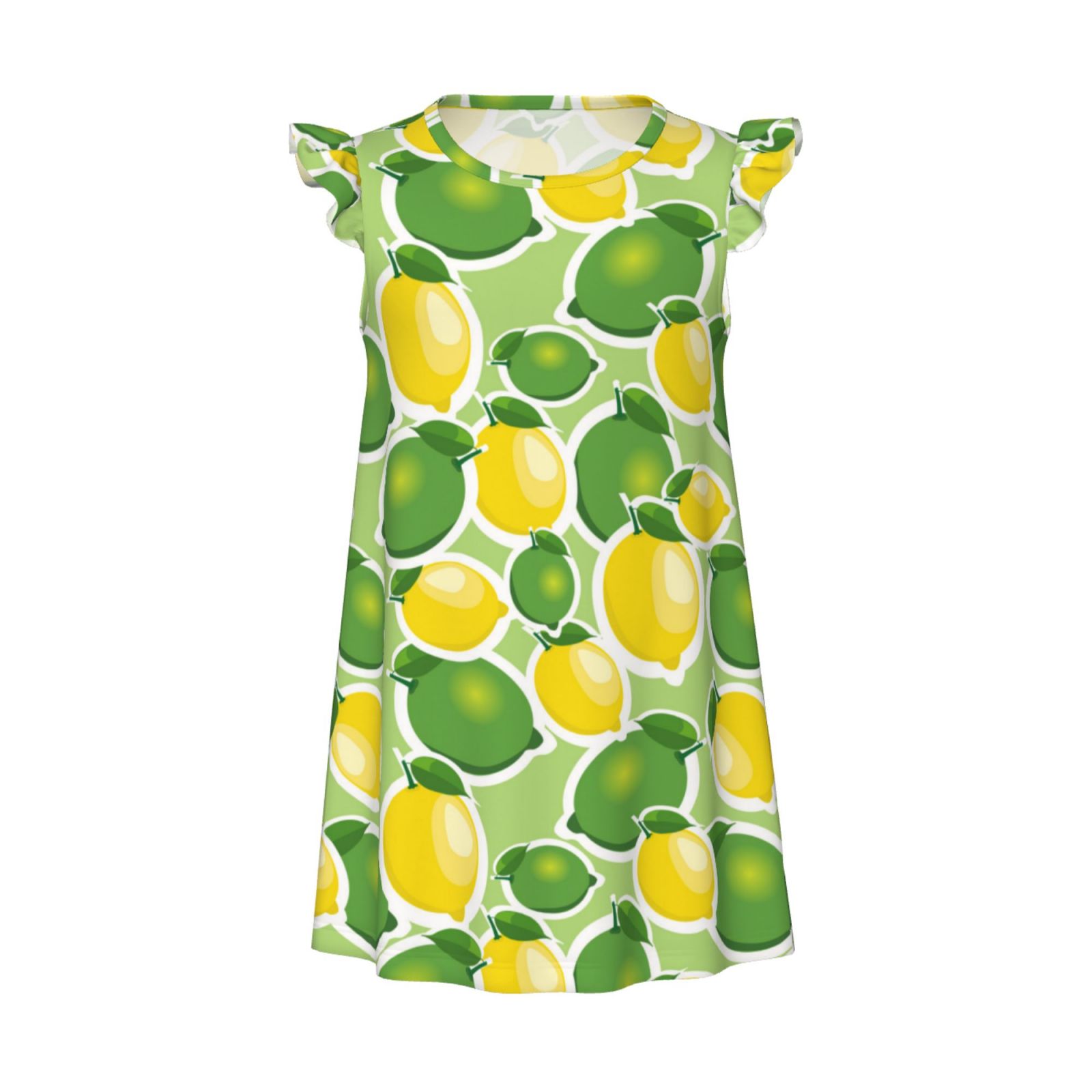 cartoon green yellow Lemon Girls Nightgowns, Pajamas for Girls, Soft ...