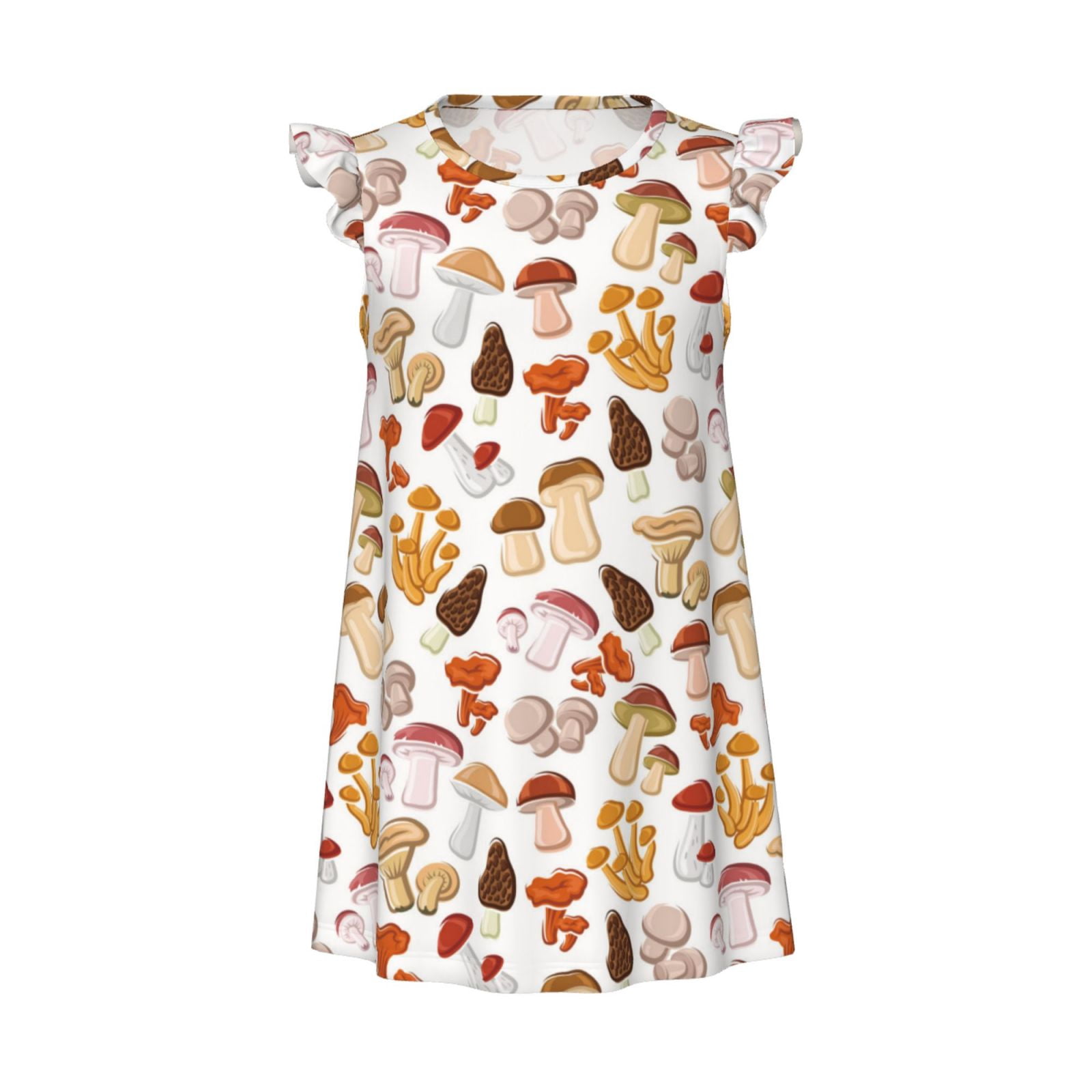 cartoon mushroom Girls Nightgowns, Pajamas for Girls, Soft Flutter ...