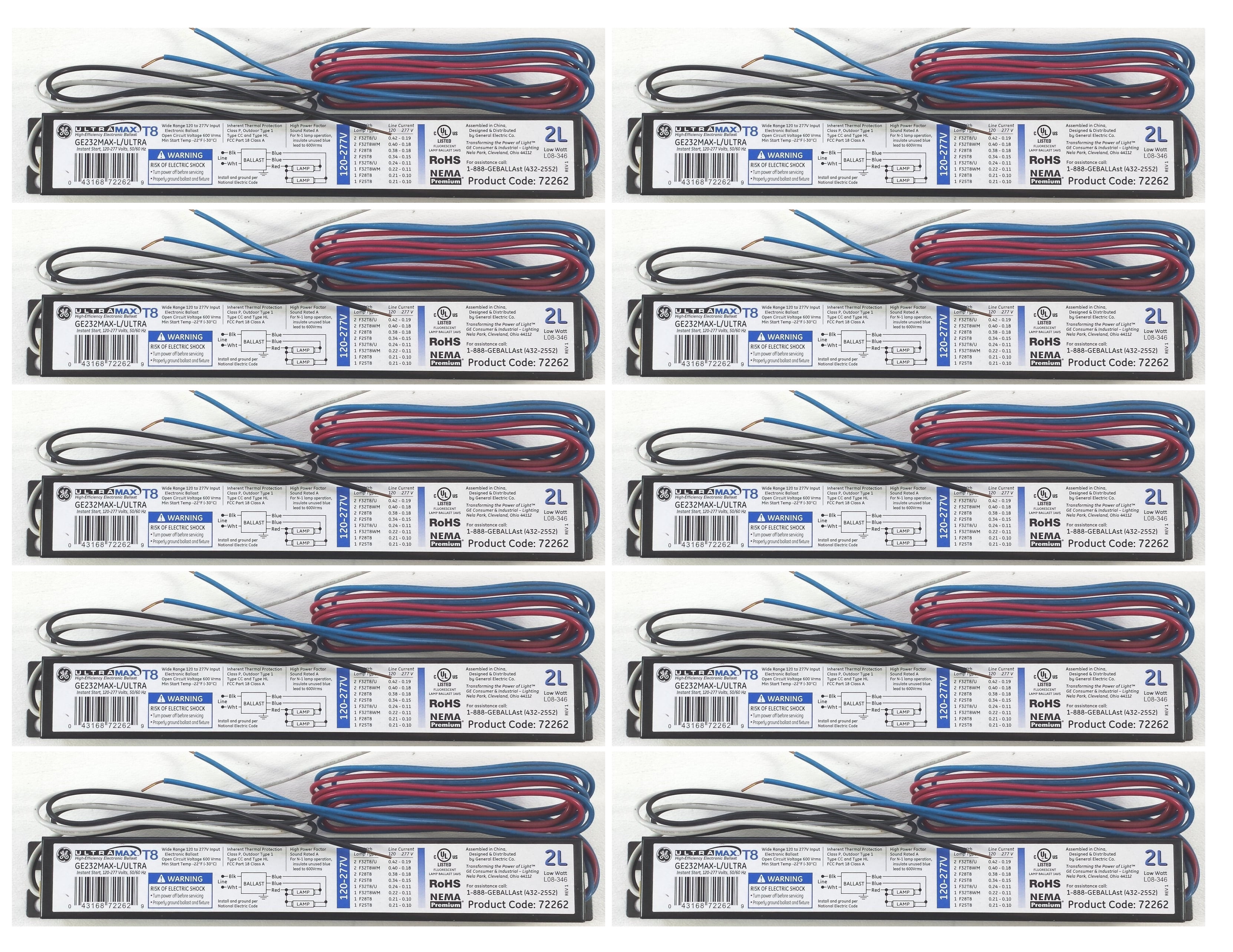(case of 10) GE Lighting 72262 GE232MAX-L/ULTRA 120/277-Volt UltraMax ...